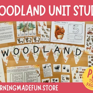 Woodland Unit Study Forest Animals Printable Nature Studies - Etsy