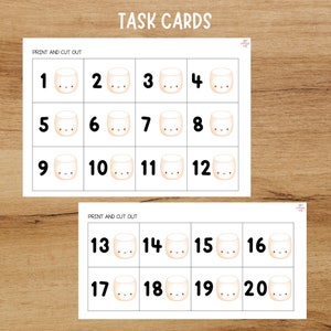Christmas Hot Cocoa Counting to 20, Printable Flisat Insert, Trofast ...