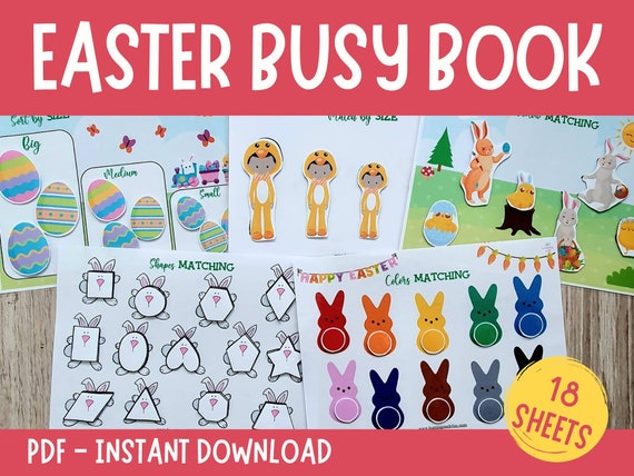 Easter Busy Book Preschool Learning Binder Busy Book | Etsy