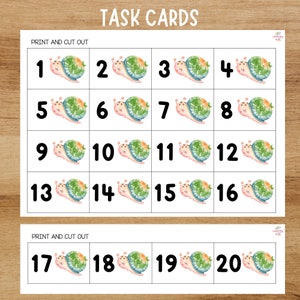 Spring Snails Counting to 20, Printable Flisat Insert, Trofast Insert ...