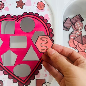 Valentines Day Shapes Sorting Printable Flisat Insert, Trofast Insert ...