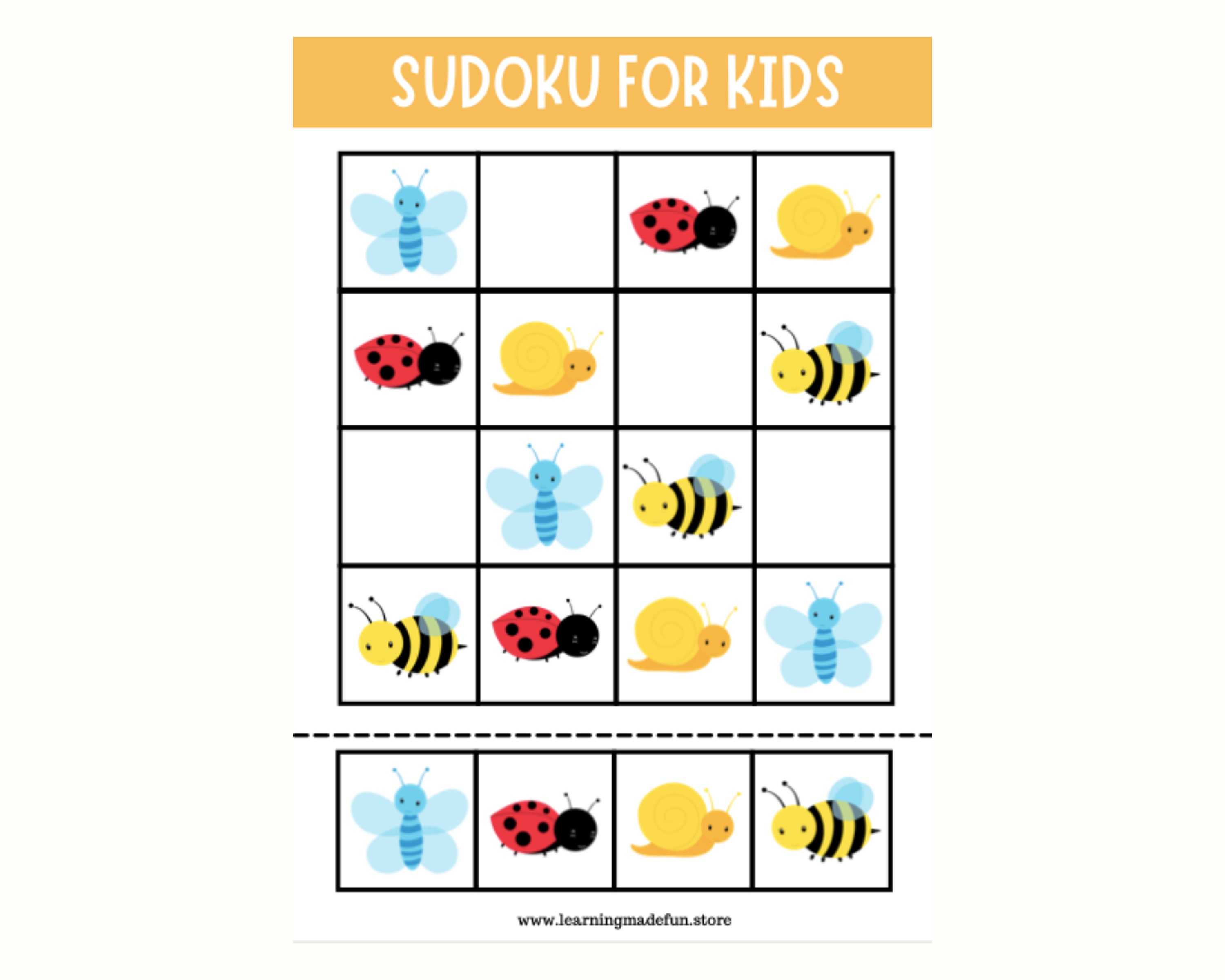 Spring Sudoku Games Spring Matching Games Learning - Etsy