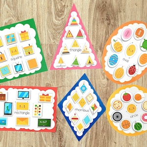 2D Shapes Sorting Game: Preschool Learning Activity (digital Download ...