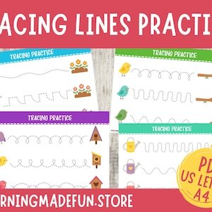 Spring Tracing Practice, Tracing Lines, Fine Motor Skills, Tracing ...