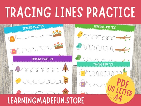 Spring Tracing Practice Tracing Lines Fine Motor Skills - Etsy