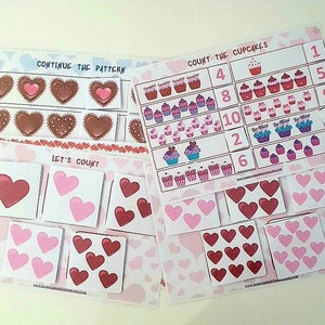 Valentines Day Busy Book, Busy Book Printable, Learning Binder ...