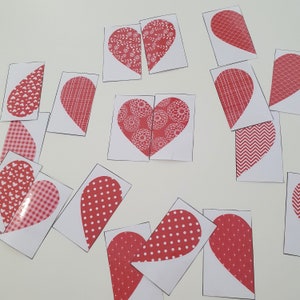 Valentine's Day Matching Game for Kids, Matching Pattern, Toddler Games ...