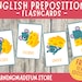 English Prepositions Flash Cards: Montessori Learning (PDF) - Etsy