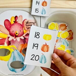 Thanksgiving Counting Printable Flisat Insert, Trofast Insert ...