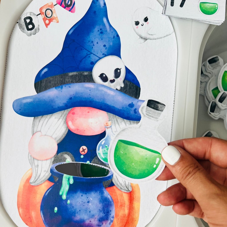 Halloween Potion Counting to 20 Printable Flisat Insert, Trofast Insert ...
