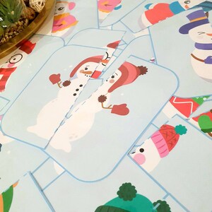 Winter Matching Game for Kids, Snowman Matching Activity, Christmas ...