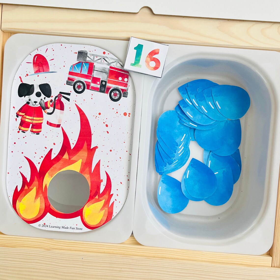 Firefighters Counting Flisat Insert, Patrick Count Activity, Printable ...