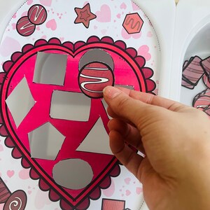Valentines Day Shapes Sorting Printable Flisat Insert, Trofast Insert ...