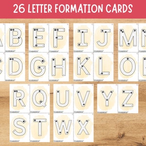 Letter Formation Flash Cards: ABC Writing Practice (digital Download ...