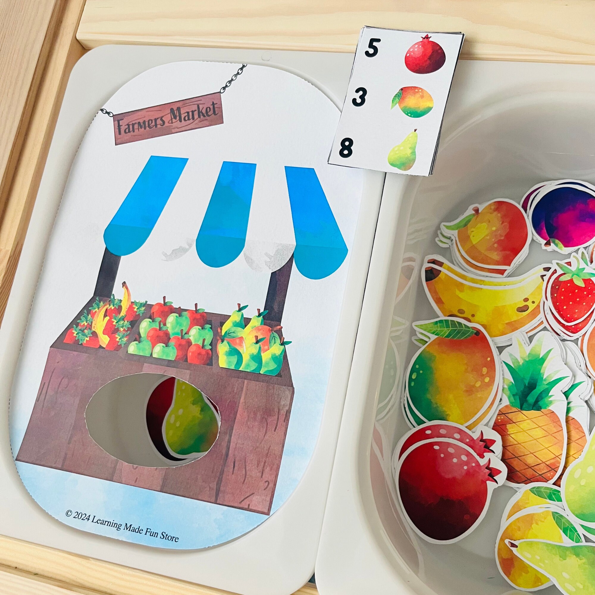 Fruits Market Counting, Printable Flisat Insert, Trofast Insert ...