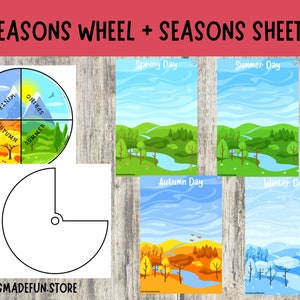 Seasons and Weather Dress up Game, Paper Doll Clothing, Seasons Wheel ...