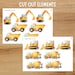 Construction Vehicles Counting Flisat Insert, Toddler Pretend Play ...
