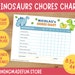 EDITABLE Dinosaurs Reward Chart, Boy Behavior Chart, Responsibilities ...