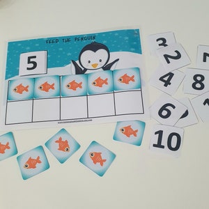 Penguin Counting Activity: Numbers 1-10 Printable (digital Download) - Etsy