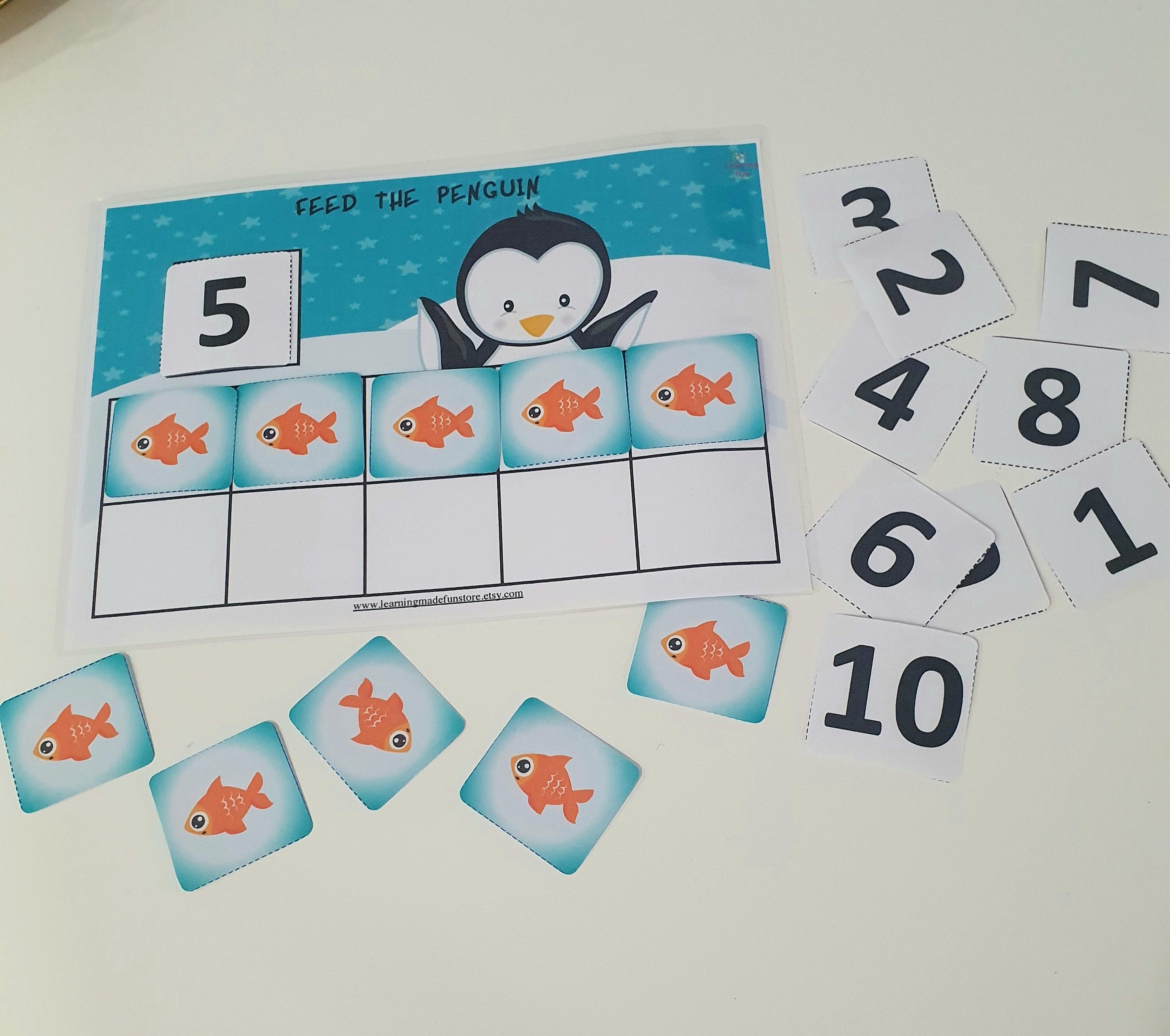 Penguin Counting Activity Numbers 1-10 Count Count - Etsy