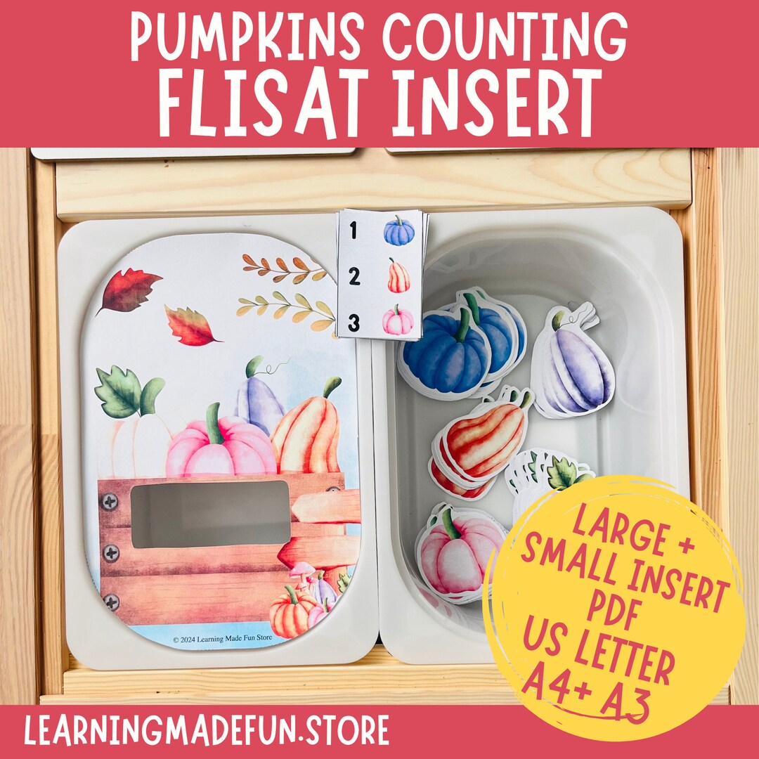 Pumpkins Counting Flisat Insert: Preschool Fall Sensory Play (digital ...