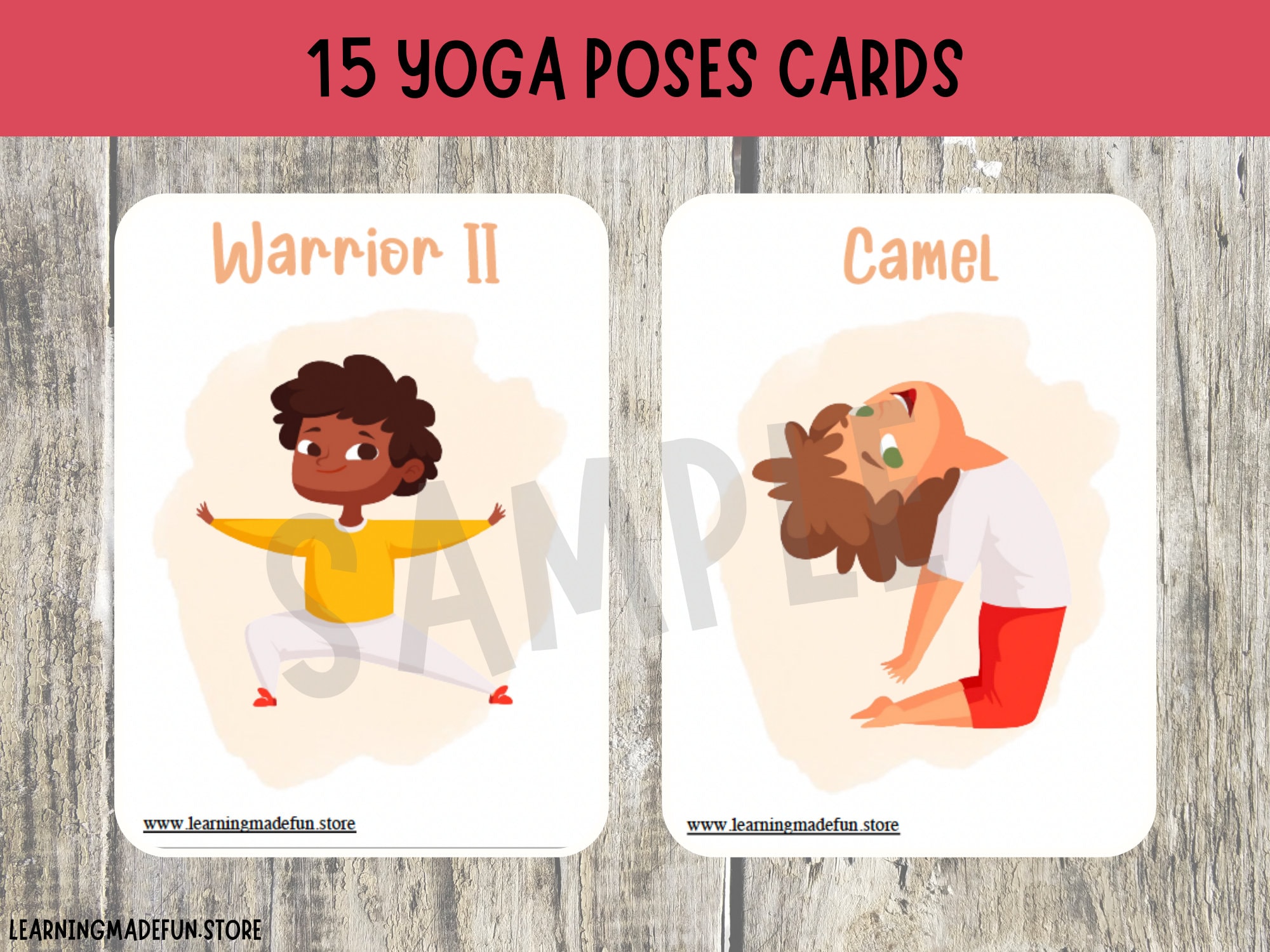 Kids Yoga Cards Childrens Yoga Pose Yoga Flash Cards - Etsy Canada
