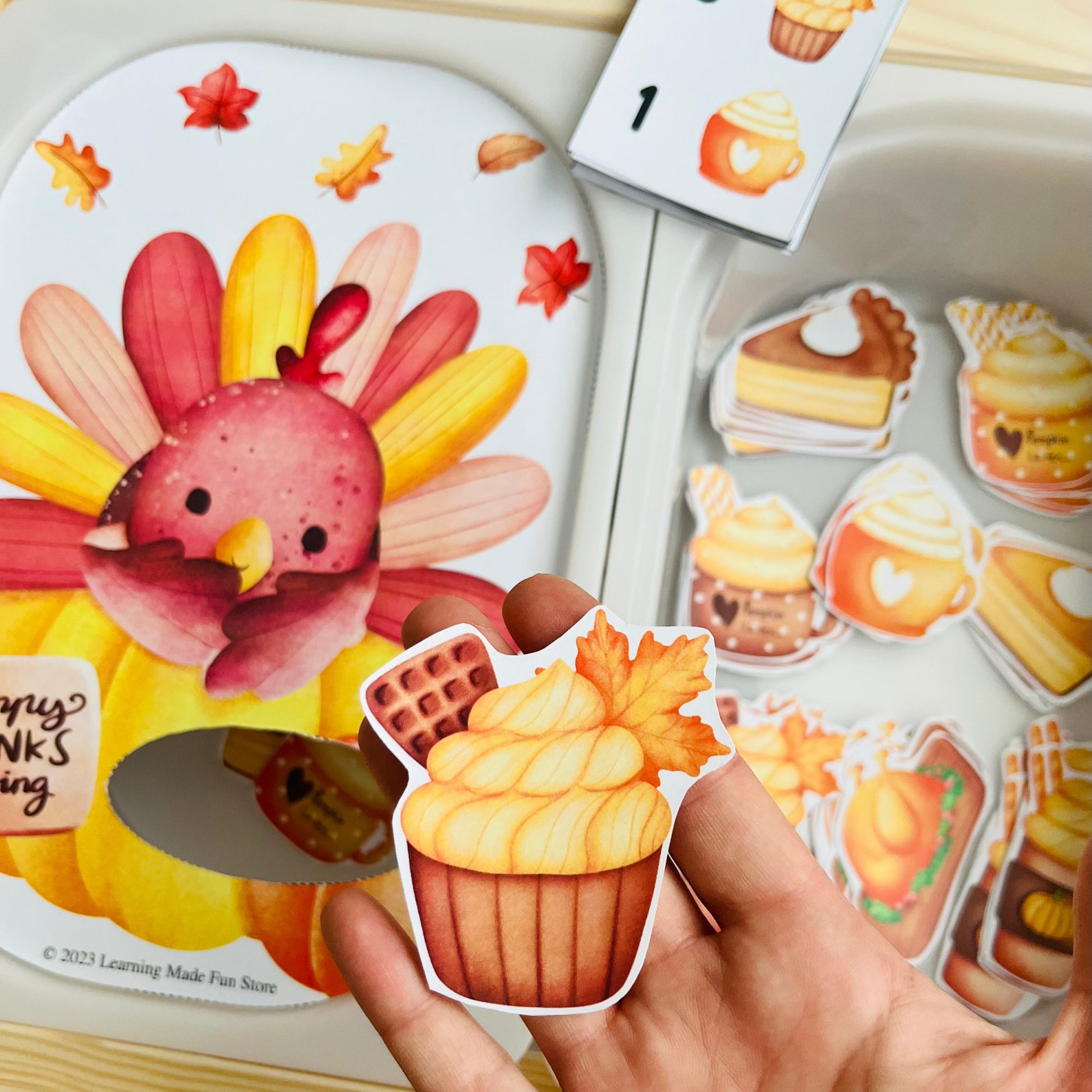 Thanksgiving Counting Printable Flisat Insert, Trofast Insert ...