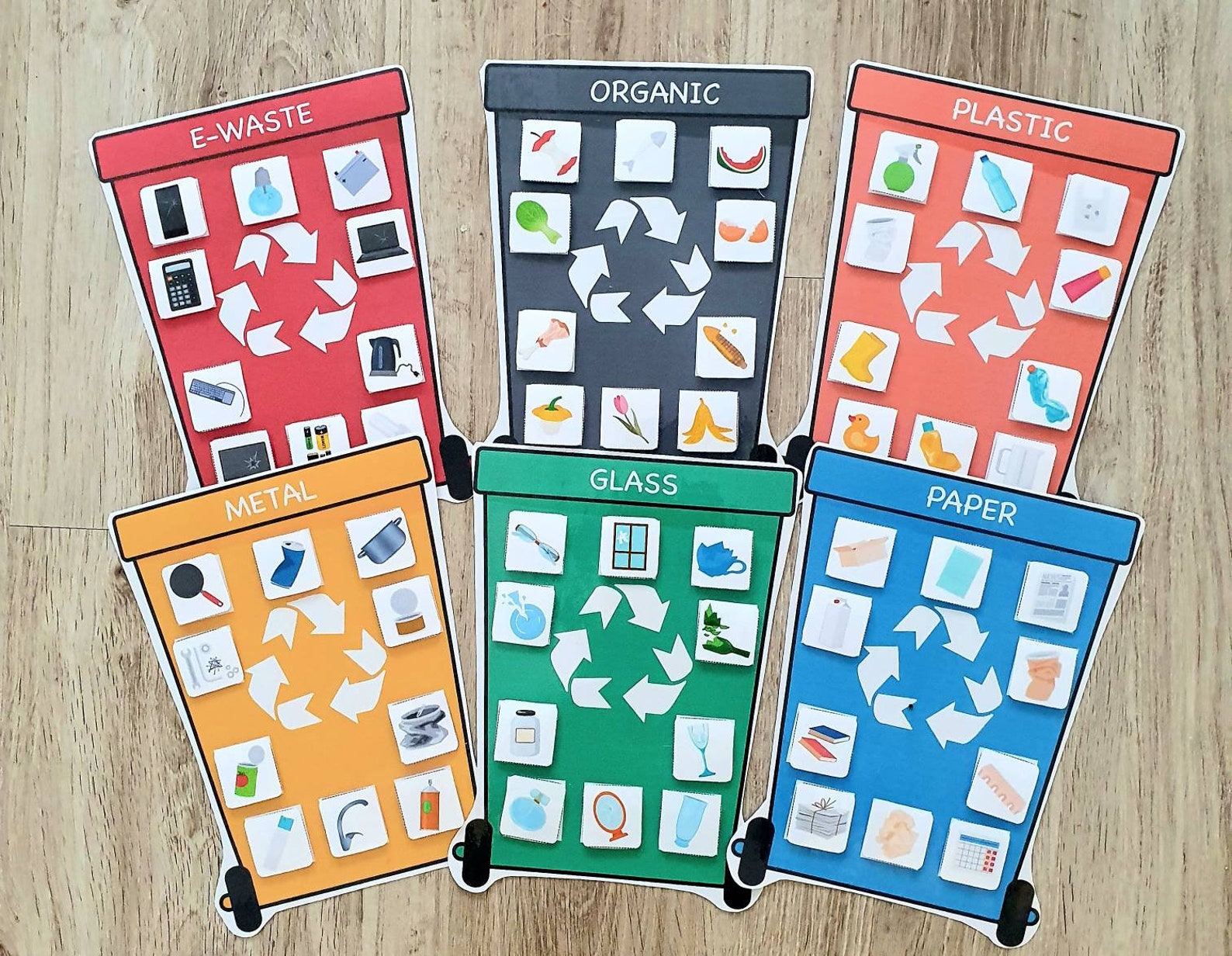 Recycling Game Earth Day Activity Waste Sorting Printable - Etsy