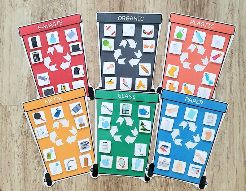 Recycling Game Earth Day Activity Waste Sorting Printable - Etsy