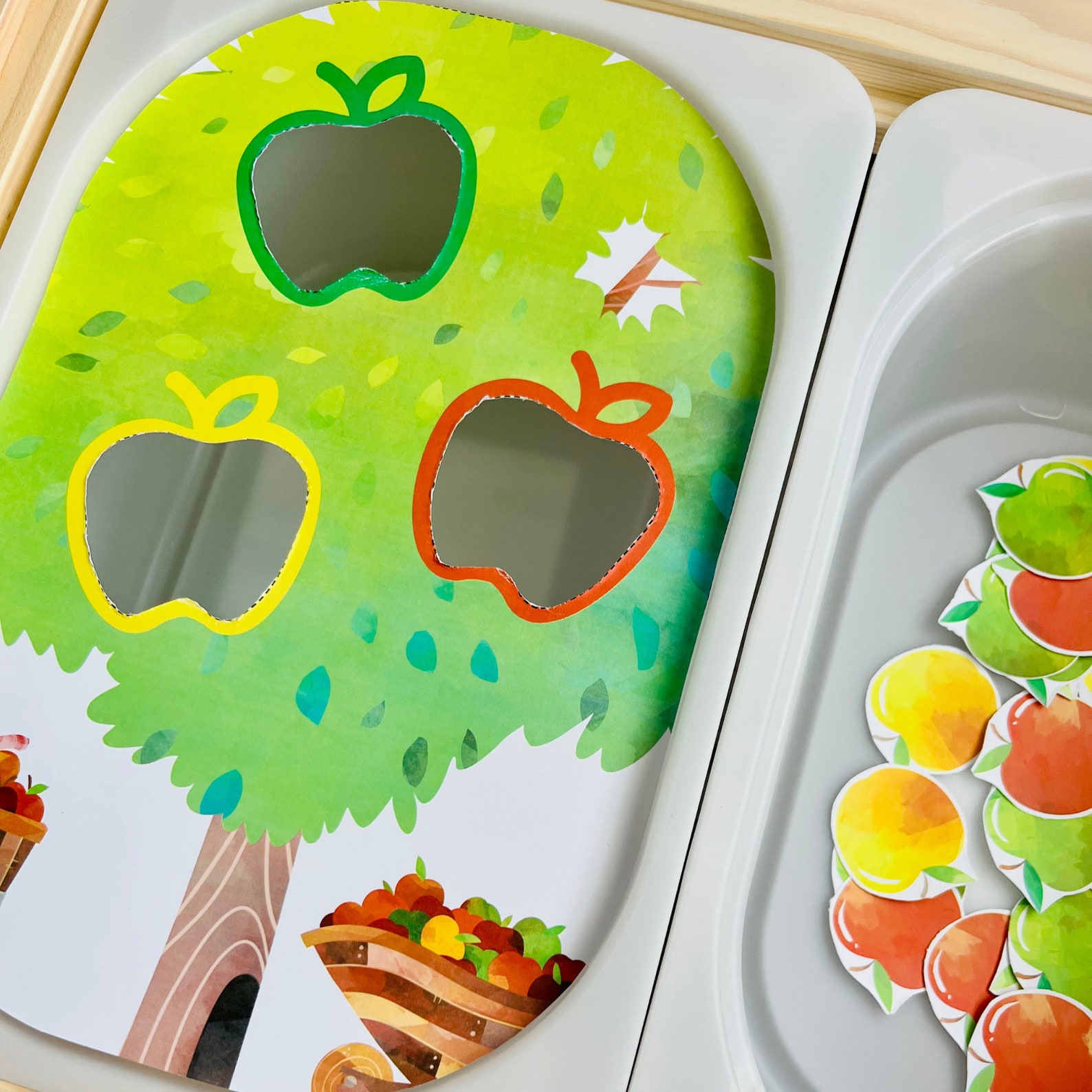 Counting Apples Flisat Insert, Trofast Insert, Flisat Printable ...