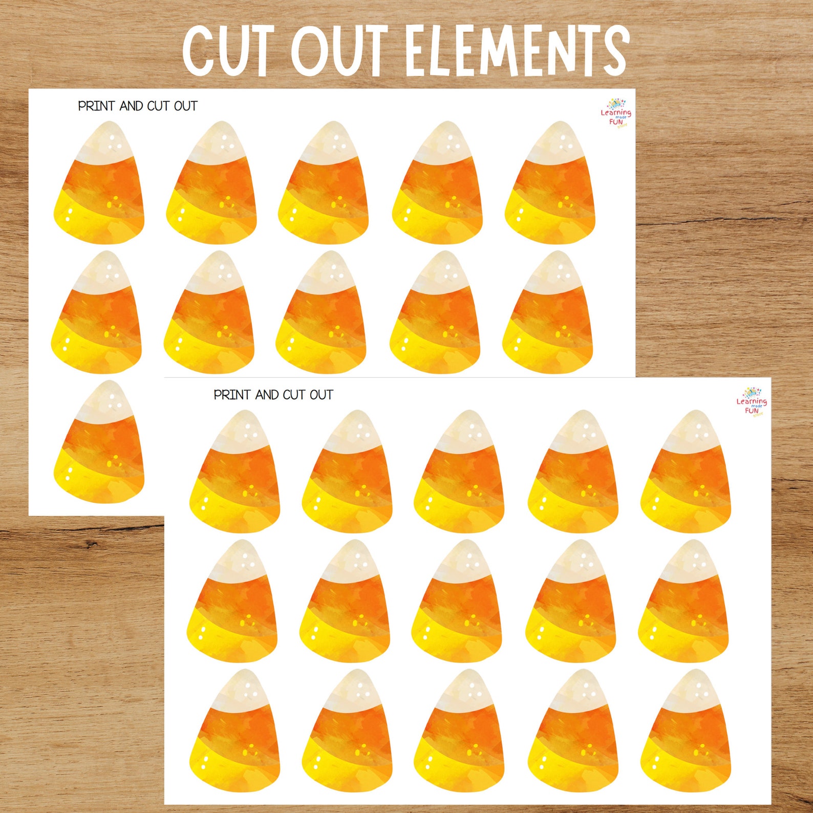 Candy Corn Counting Flisat Insert: Halloween Sensory Table (digital ...