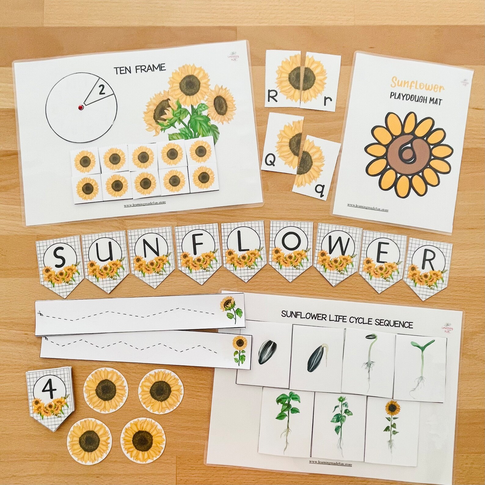 Sunflower Unit Study Learning Bundle Sunflower Life Cycle - Etsy