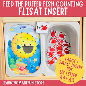 Feed Puffer Fish Counting, Printable Flisat Insert, Trofast Insert ...