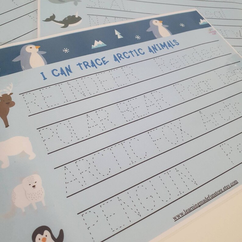 Arctic Animals Busy Book: Preschool Learning Binder (printable) - Etsy