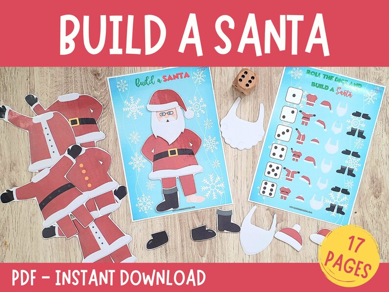 Build a Santa Christmas Activity Toddler Busy Book - Etsy