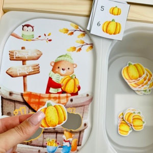 Pumpkins Sorting Flisat Insert, Trofast Insert, Flisat Printable ...