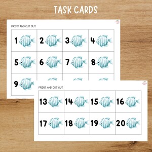 Feed Polar Bear Counting to 20, Printable Flisat Insert, Trofast Insert ...