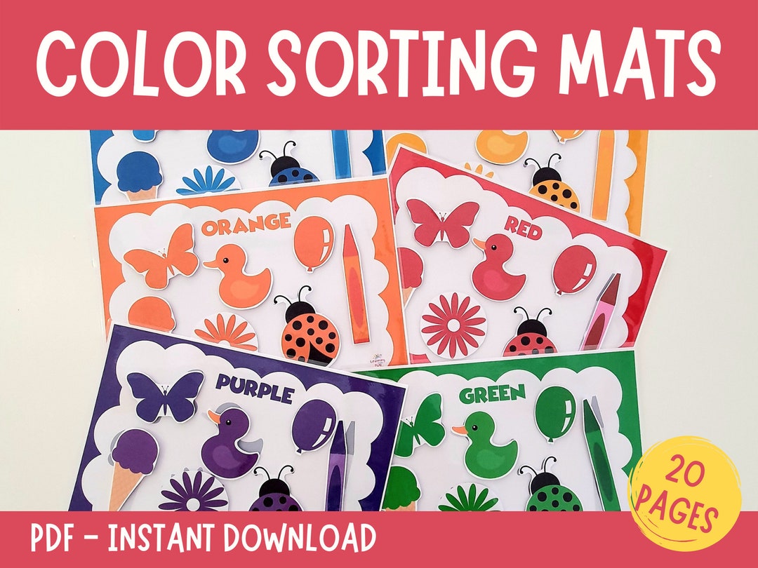 Color Matching Activities, Color Sorting, Toddler Busy Book, Printable ...