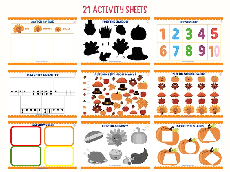 THANKSGIVING BINDER Autumn Busy Book Printable Busy Book - Etsy