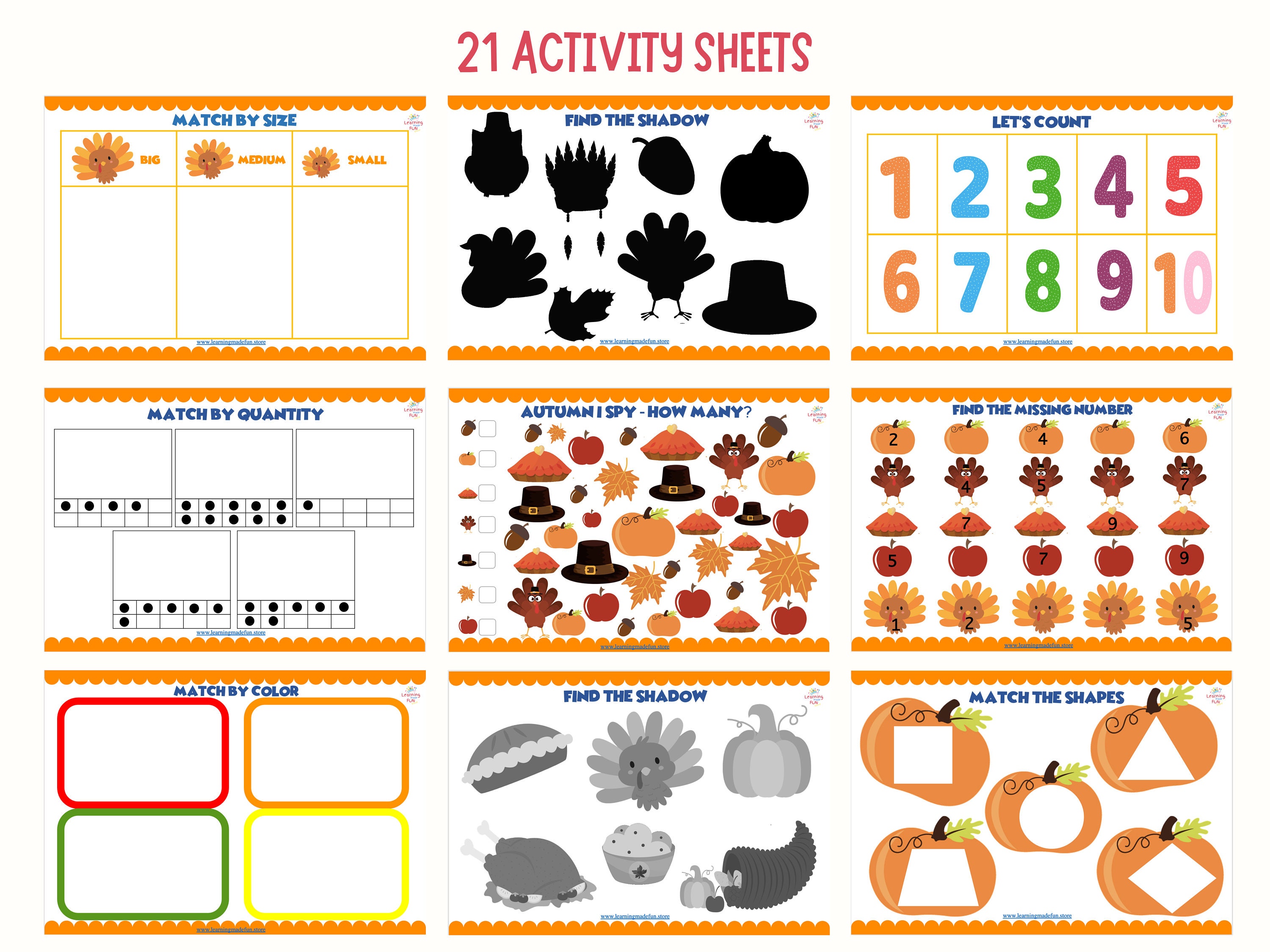 THANKSGIVING BINDER Autumn Busy Book Printable Busy Book - Etsy