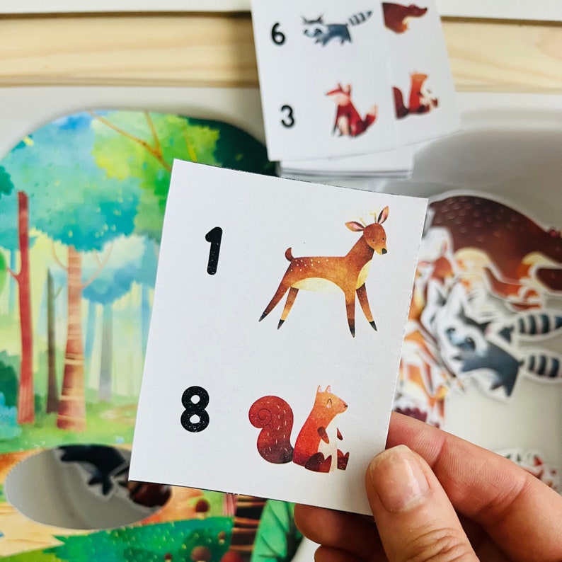 Forest Animals Counting Flisat Insert: Preschool Learning (digital ...