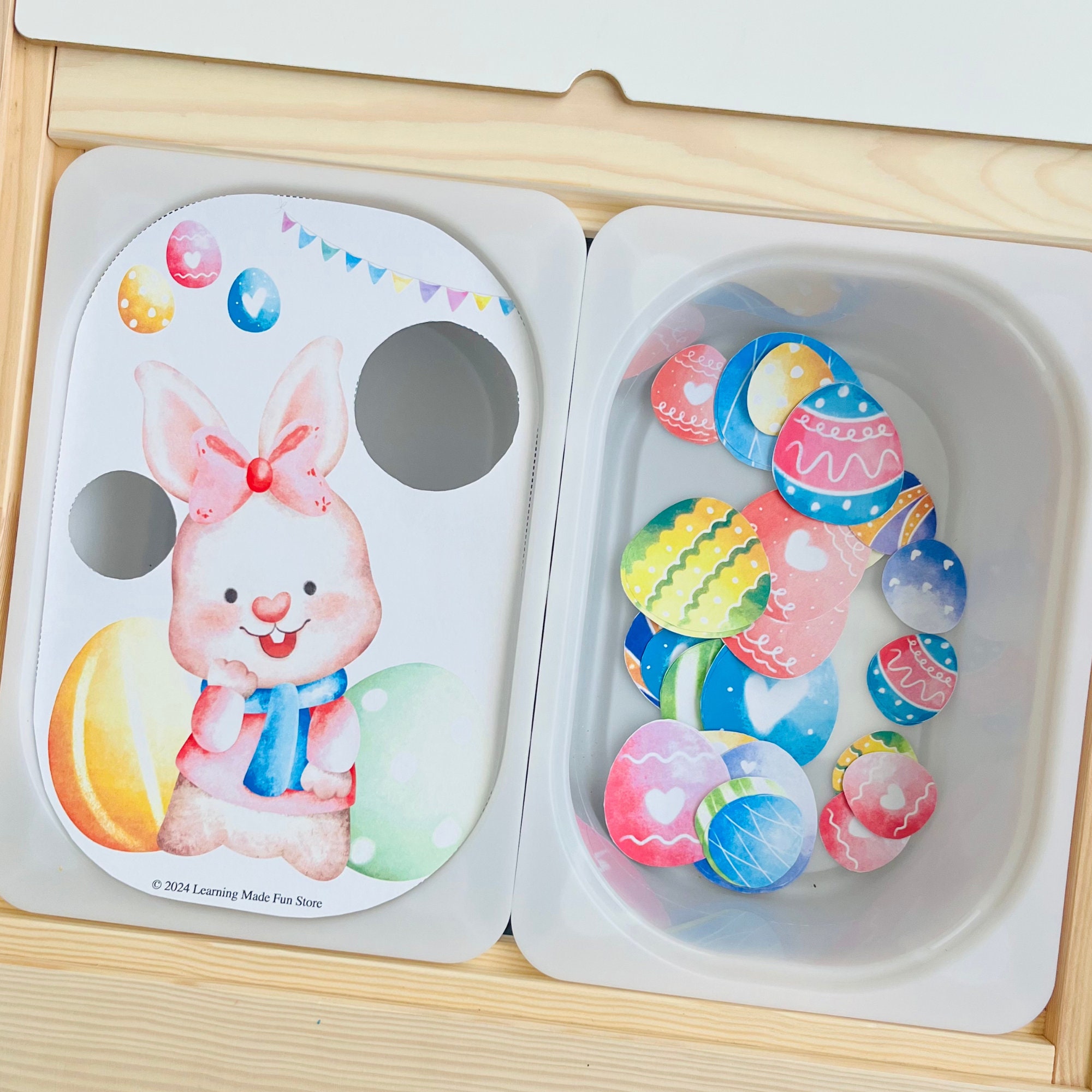 Easter Eggs Size Sorting, Printable Flisat Insert, Trofast Insert ...