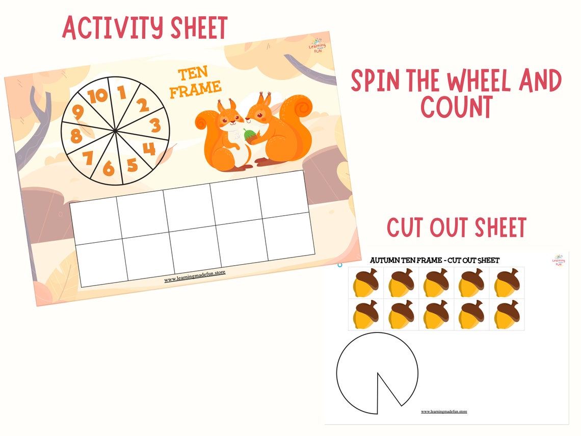 Autumn Counting Activity Numbers 1-10 Count Learning - Etsy