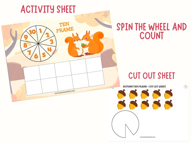 Autumn Counting Activity Numbers 1-10 Count Learning - Etsy