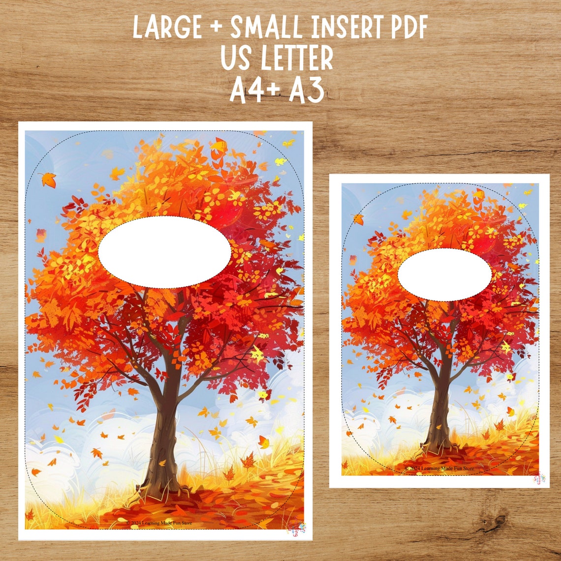 Fall Leaves Counting Flisat Insert, Preschool Printable (digital ...