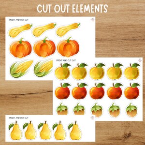 Fall Crops Counting, Printable Flisat Insert, Trofast Insert, Preschool ...