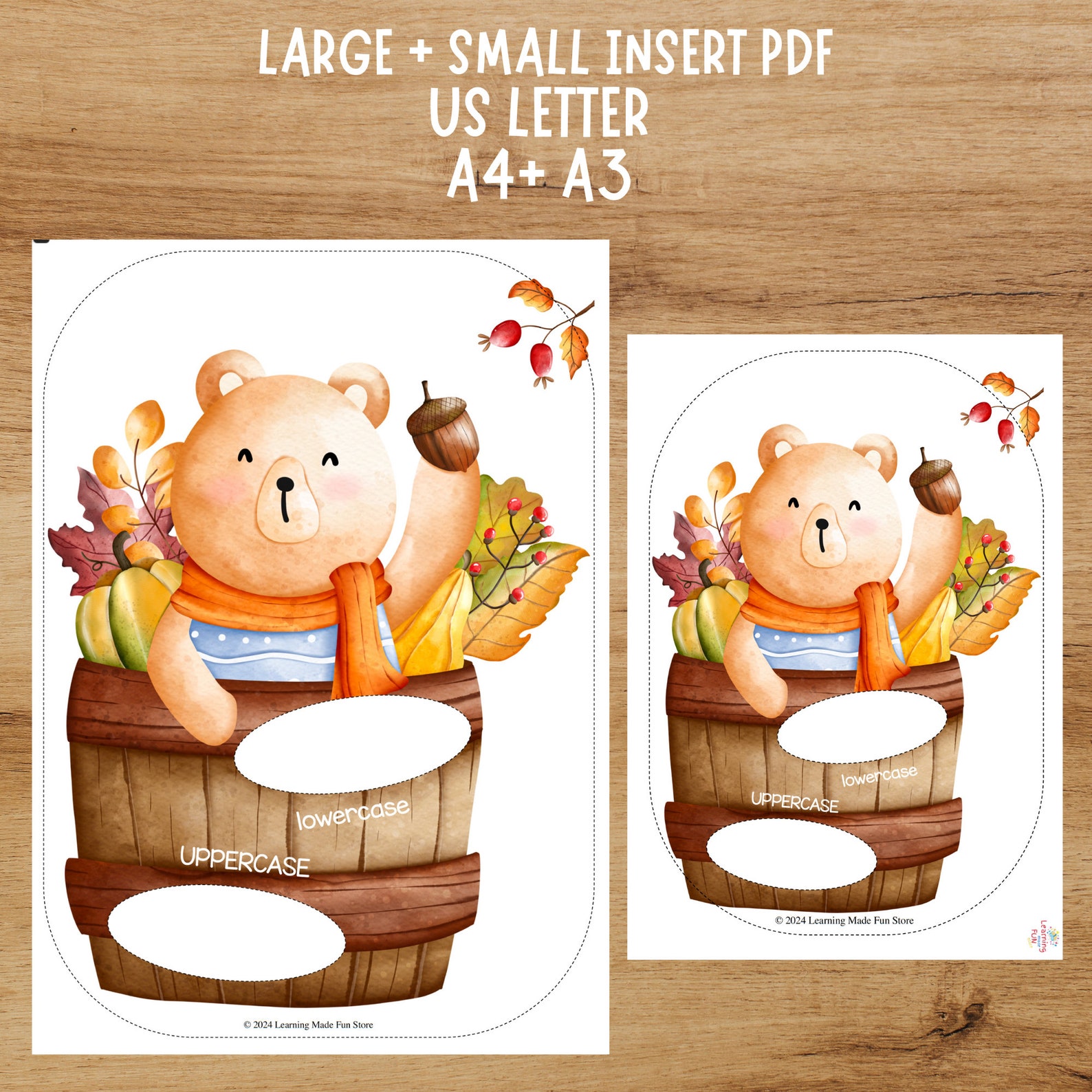 Acorn Letters Sorting, Printable Flisat Insert, Trofast Insert ...