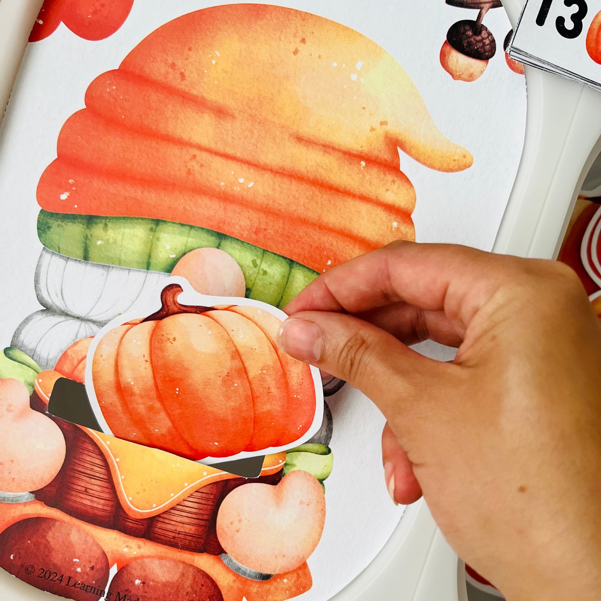 Pumpkins Counting to 20, Printable Flisat Insert, Trofast Insert ...