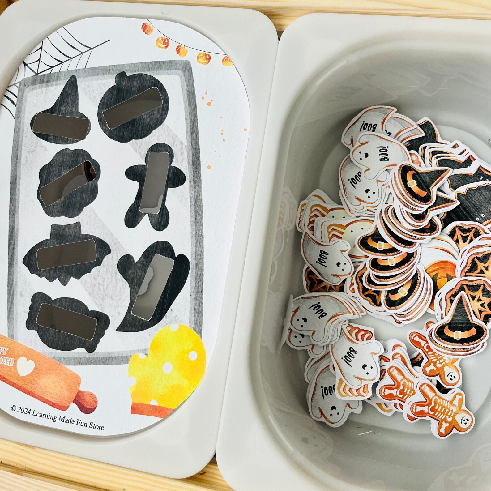 Halloween Cookies Sorting, Printable Flisat Insert, Trofast Insert ...