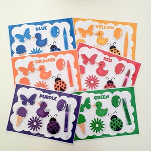 Color Matching Activities, Color Sorting, Toddler Busy Book, Printable ...